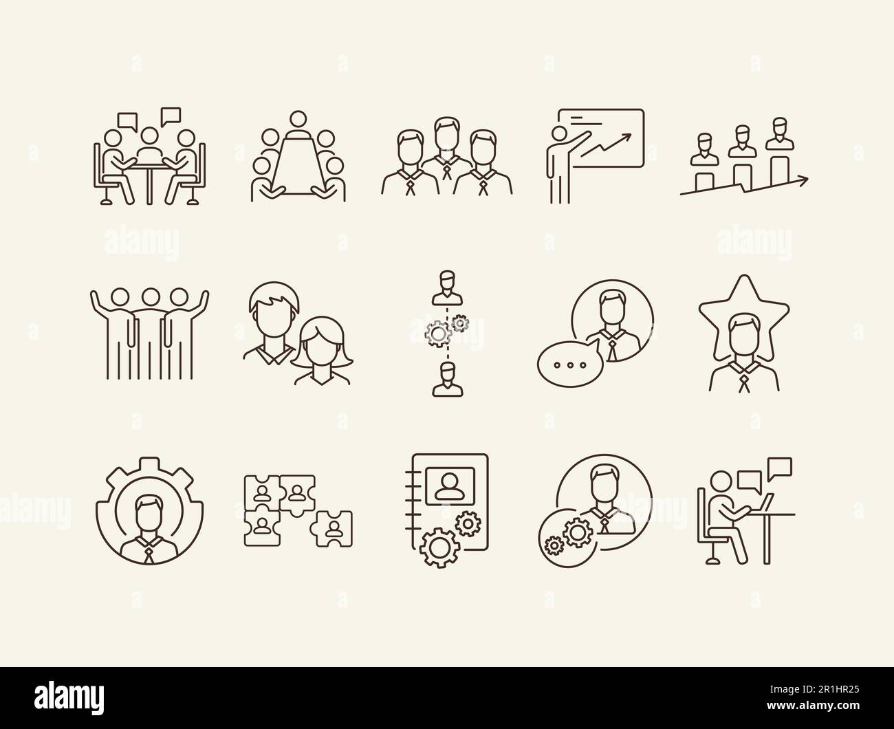Work interaction icons Stock Vector Image & Art - Alamy