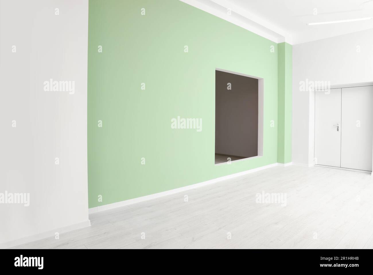 Empty office room with color walls. Interior design Stock Photo - Alamy