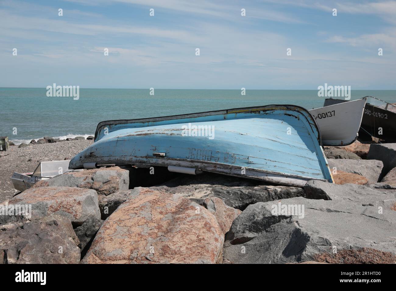 Light blue boat hi-res stock photography and images - Alamy