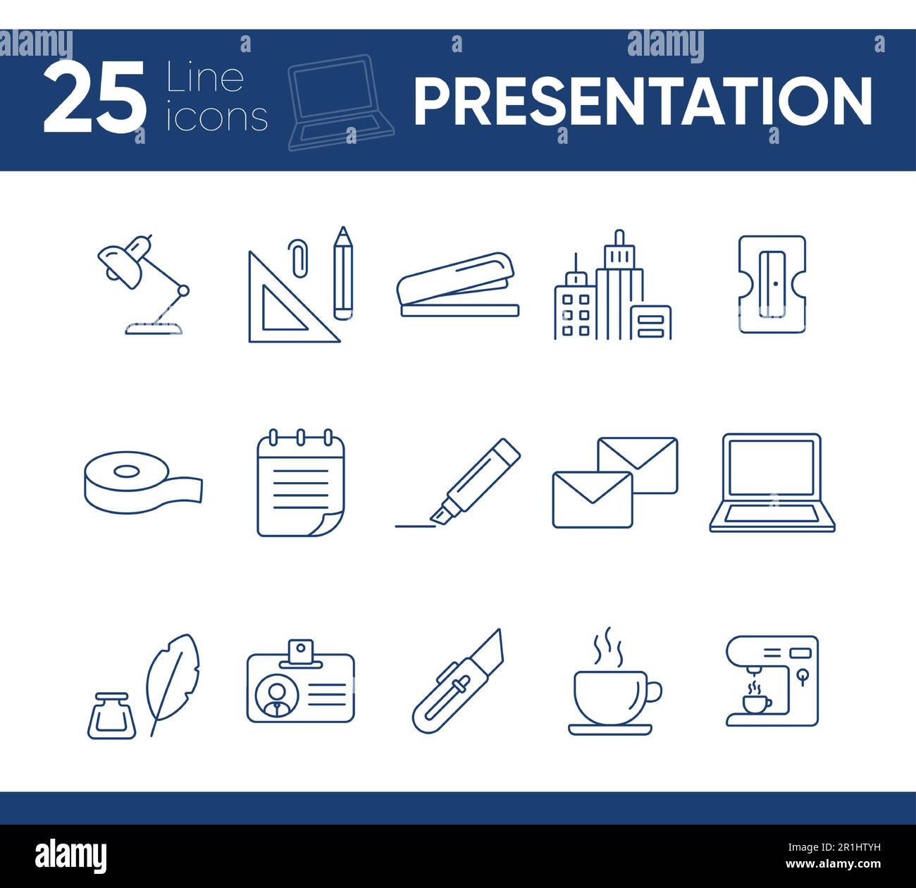 Presentation icon set Stock Vector Image & Art - Alamy