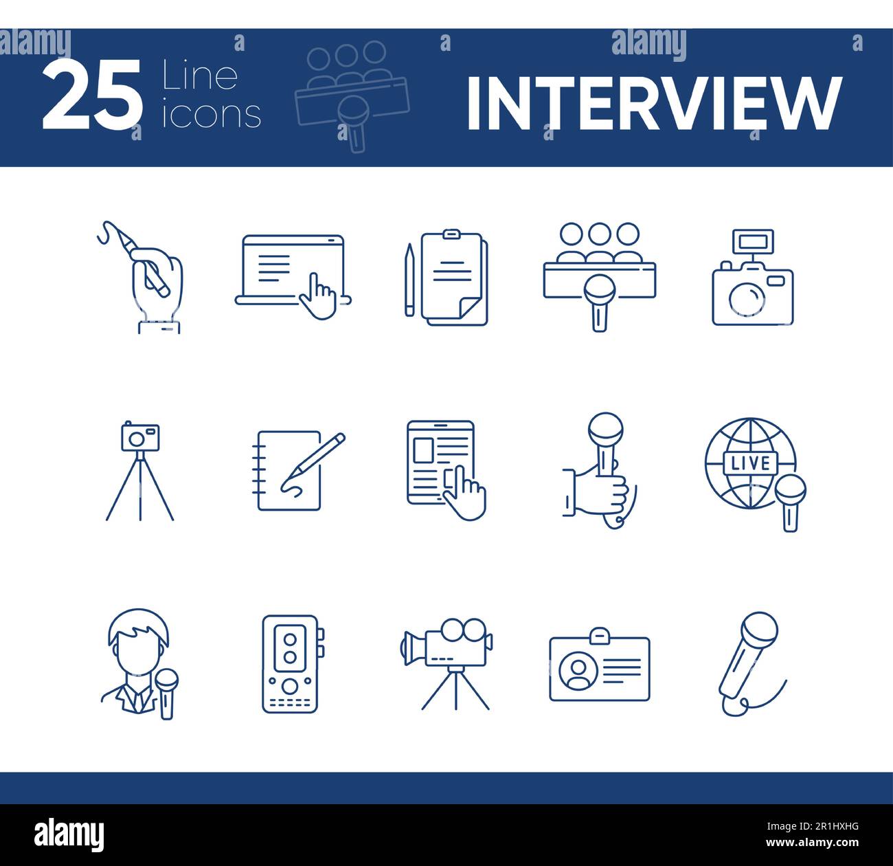 Journalist interview notepad Stock Vector Images - Alamy
