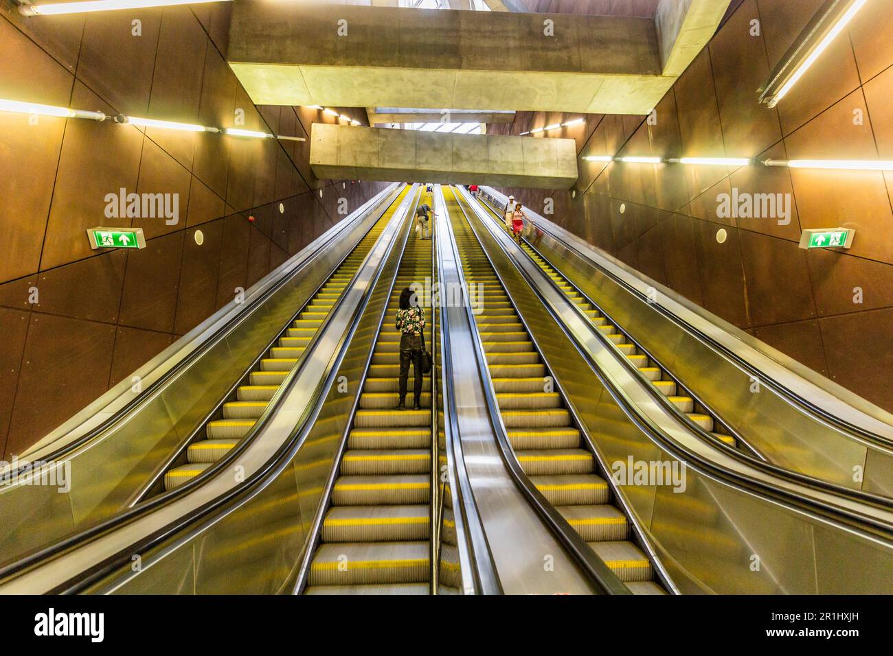 Budapest metro escalators hi-res stock photography and images - Alamy