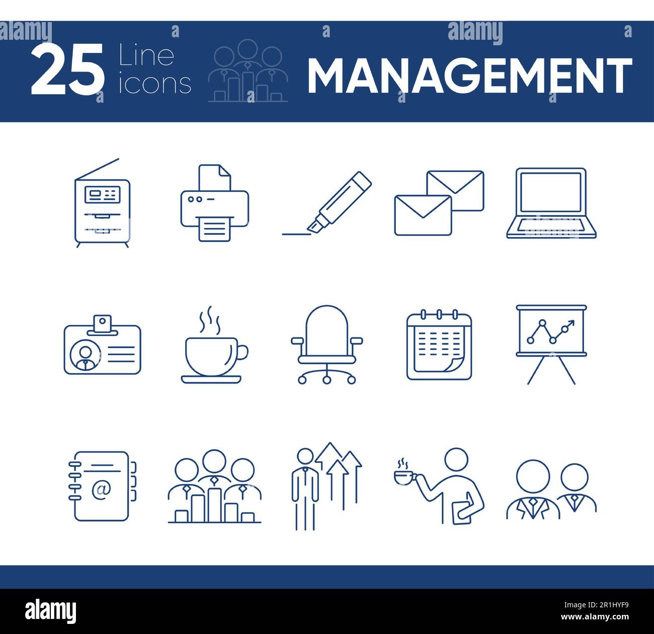 Management icon set Stock Vector Image & Art - Alamy