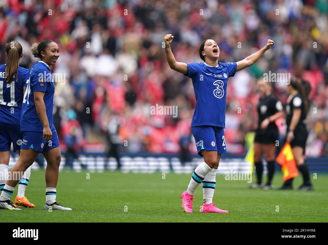 Chelsea's Sam Kerr celebrates following the Vitality Women's FA Cup ...