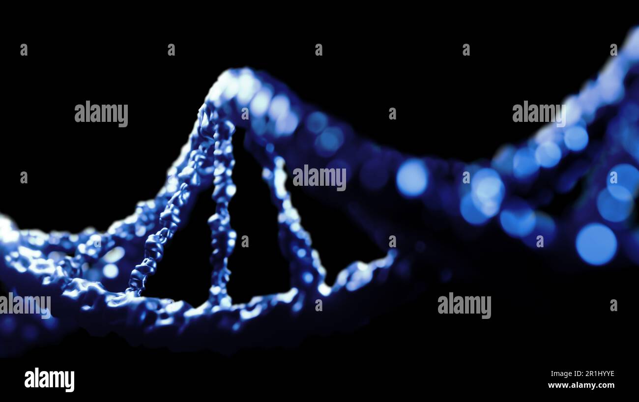 Structure of DNA on dark background. Illustration Stock Photo - Alamy