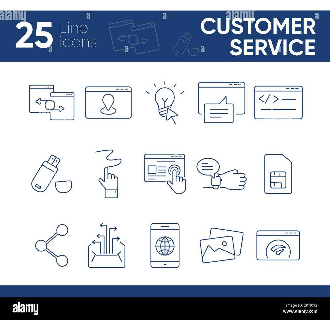 Customer service icons Stock Vector Image & Art - Alamy