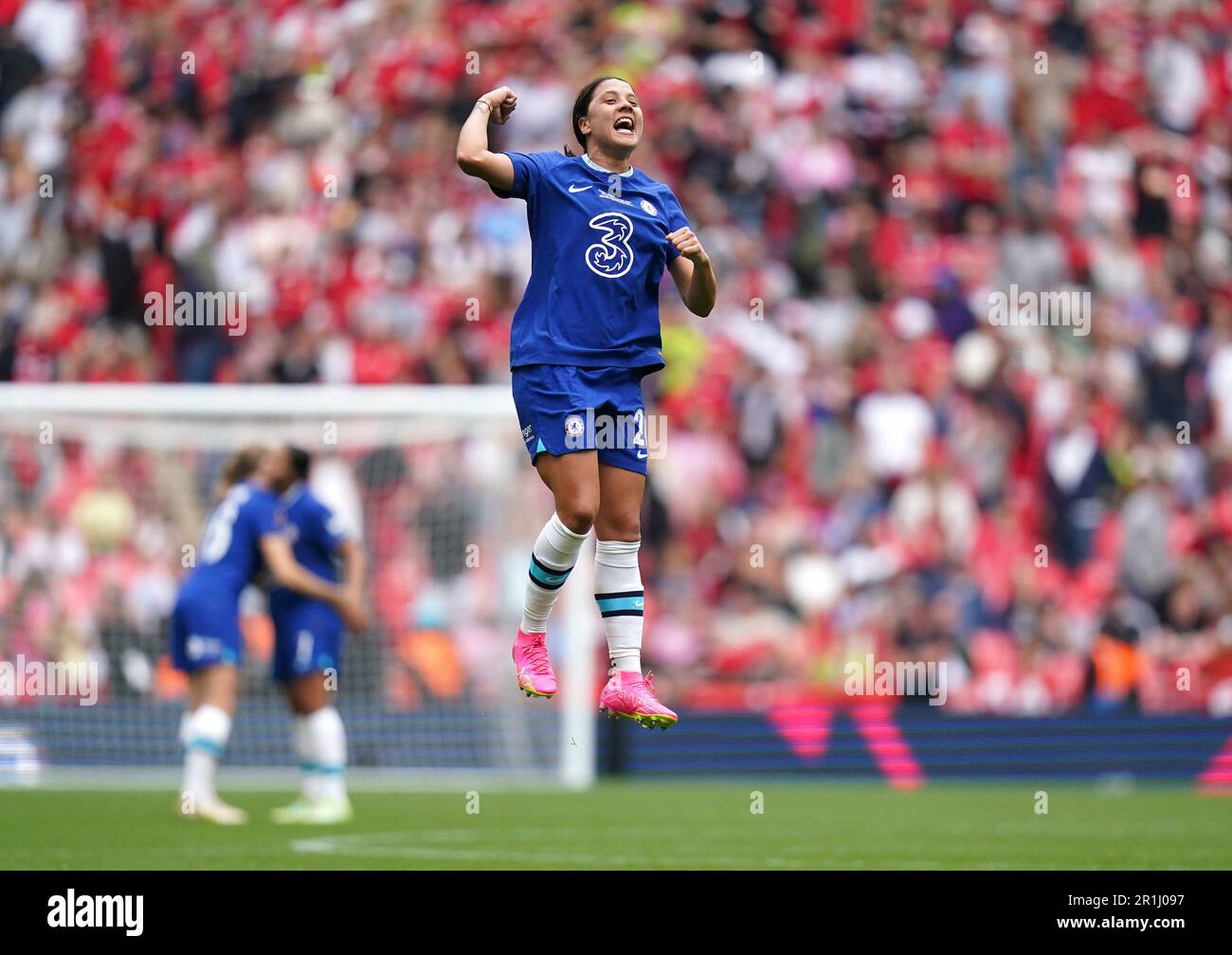 Chelsea's Sam Kerr celebrates following the Vitality Women's FA Cup ...