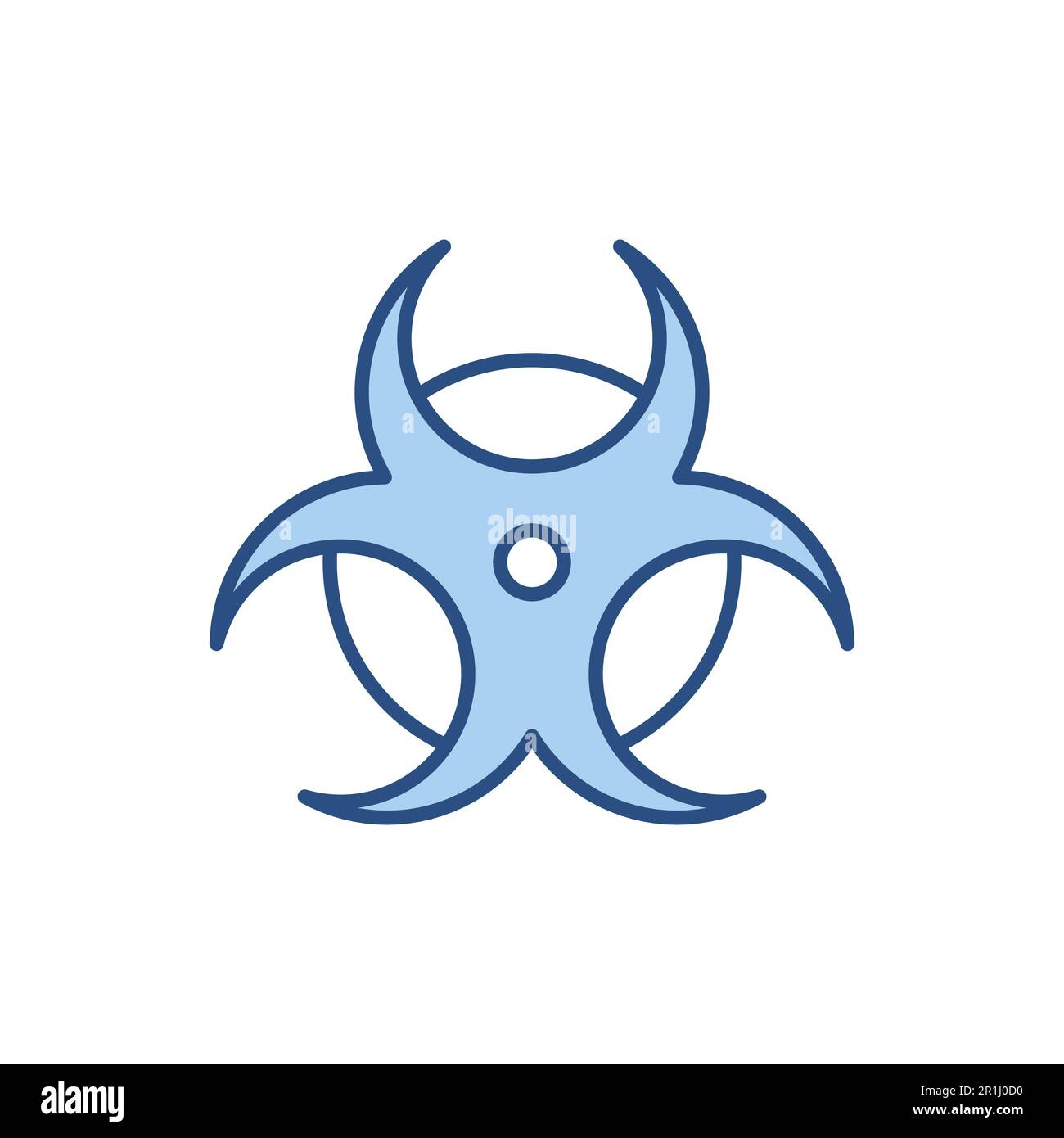 Biological Hazard related vector line icon. Biohazard. Isolated on ...