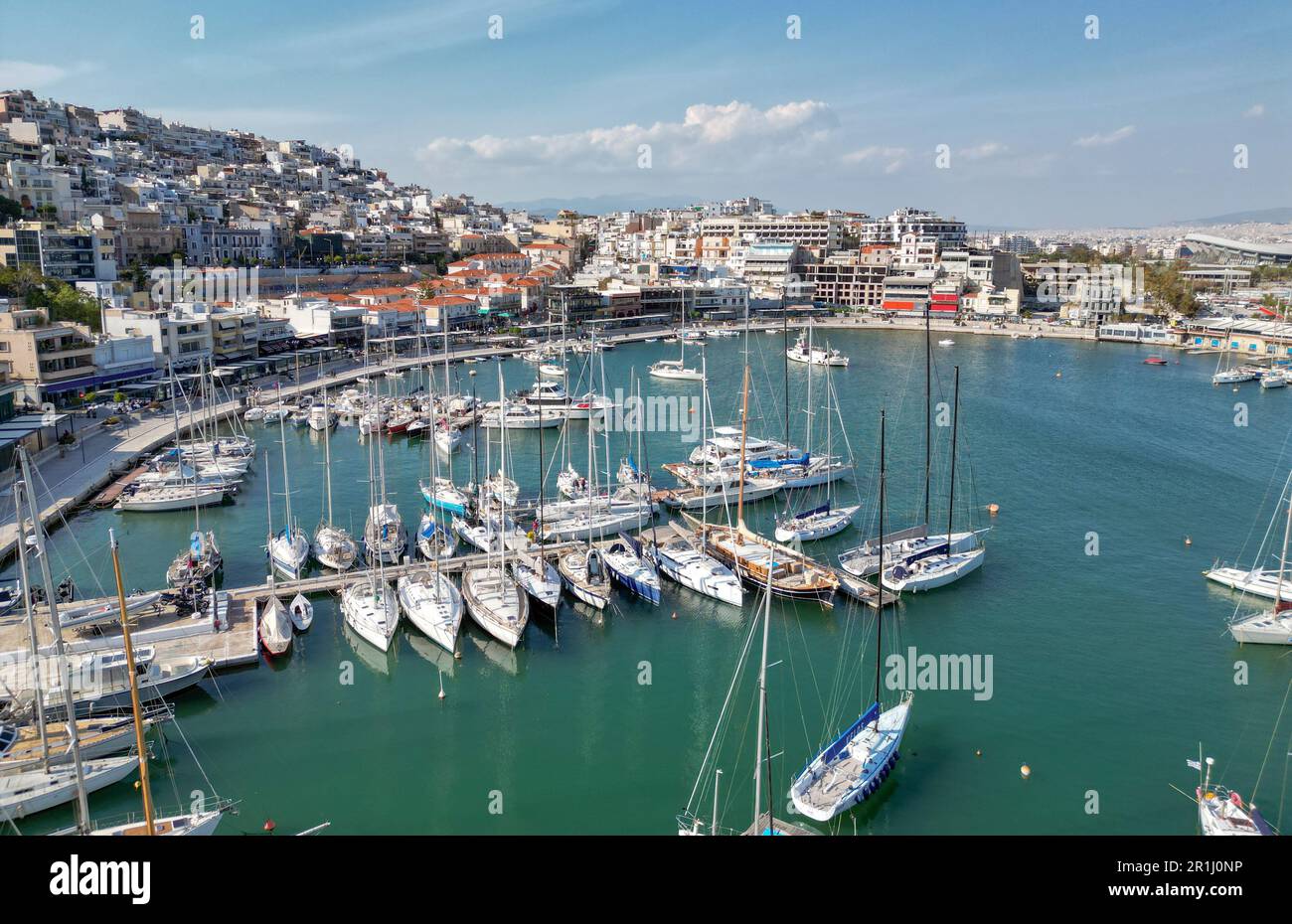 Panoramic view of Mikrolimano in Piraeus, Greece Stock Photo - Alamy