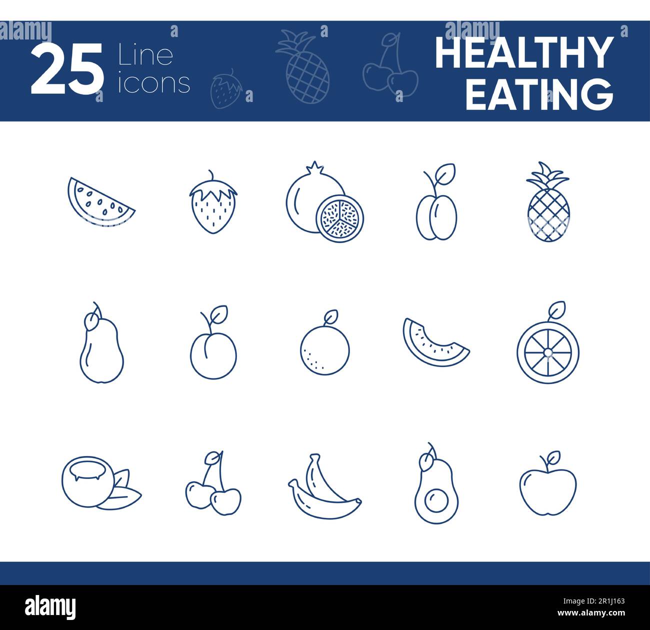 Healthy eating icons Stock Vector Image & Art - Alamy