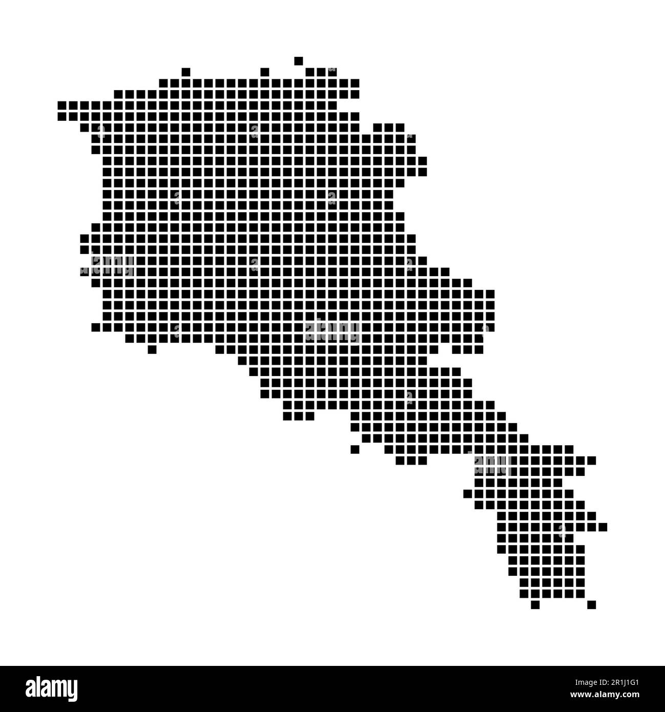 Armenia map. Map of Armenia in dotted style. Borders of the country ...