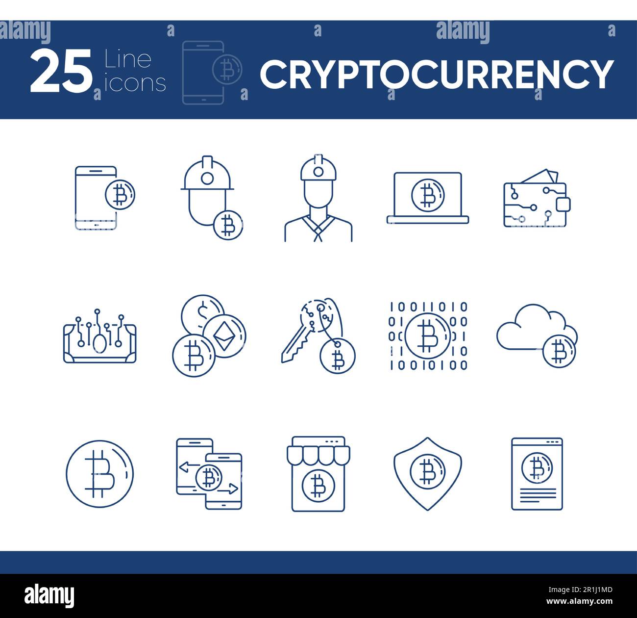 Cryptocurrency application design virtual Stock Vector Images - Alamy