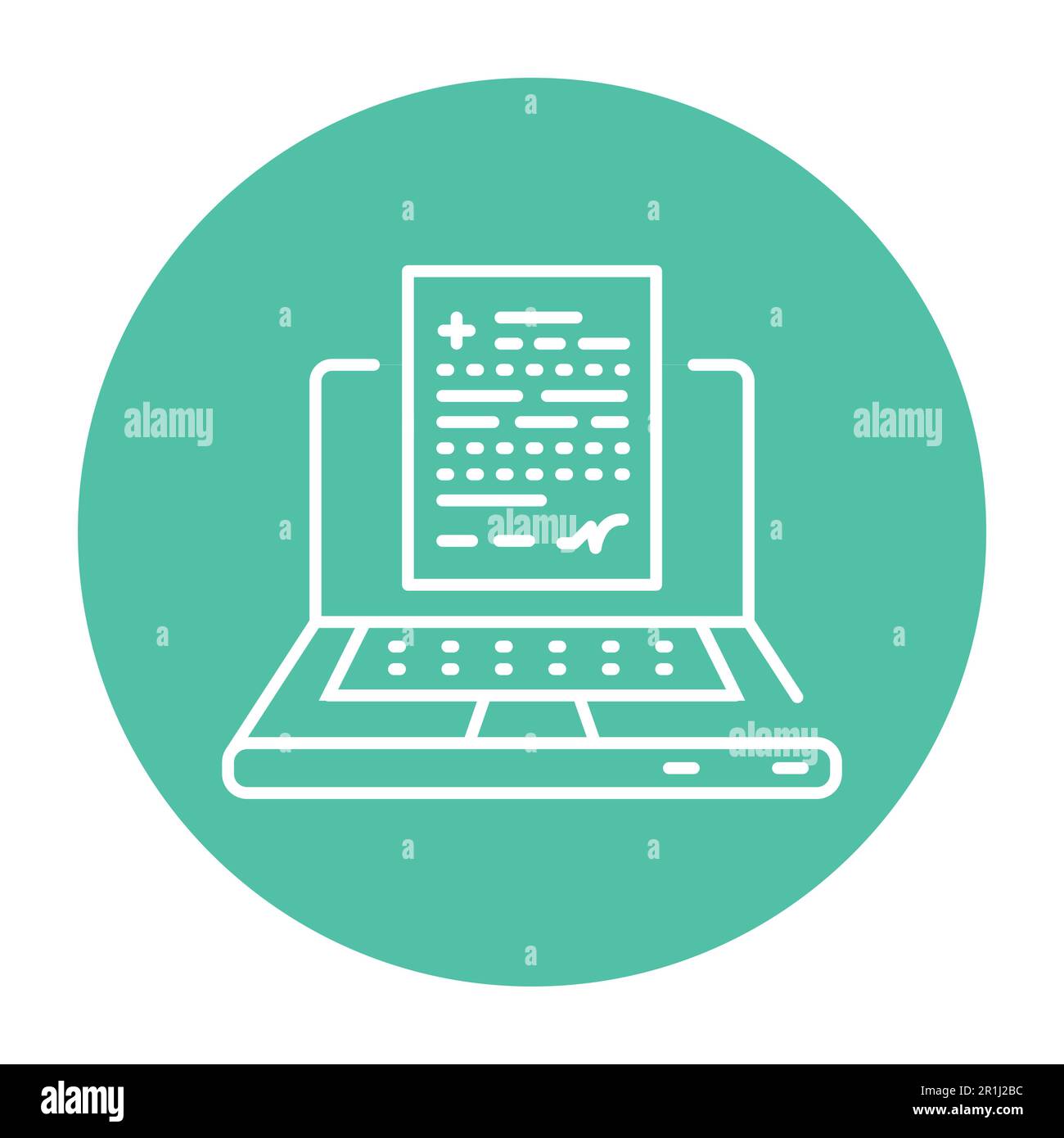 Patient consent color line icon. Pictogram for web page, mobile app ...