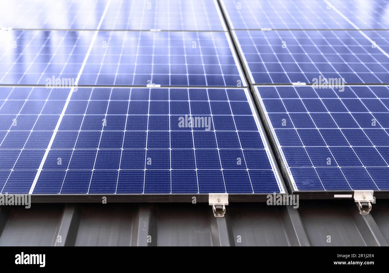 Solar panels on a roof. High quality photo Stock Photo - Alamy
