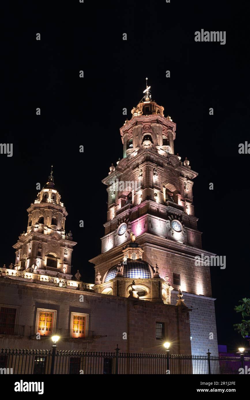 landmark morelia cathedral bell towers of baroque architectural style ...