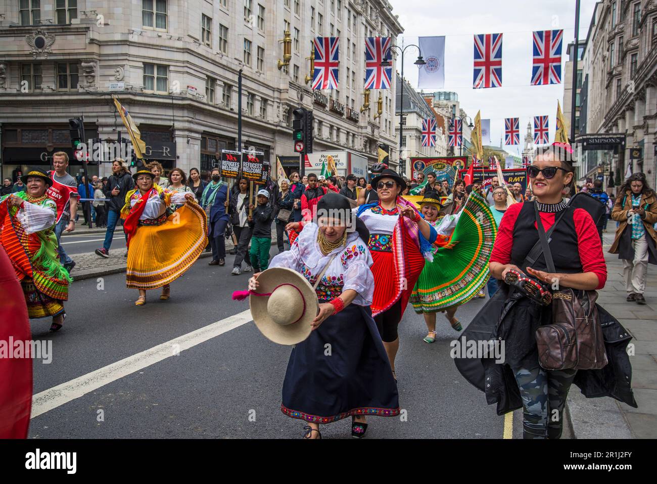 Ecuadorian music and dance at the May Day International Workers' Day ...