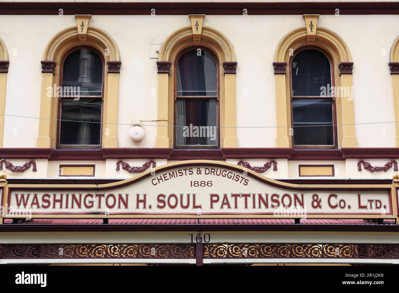 641 Signboard on the awning of the facade facing Pitt Street of the ...