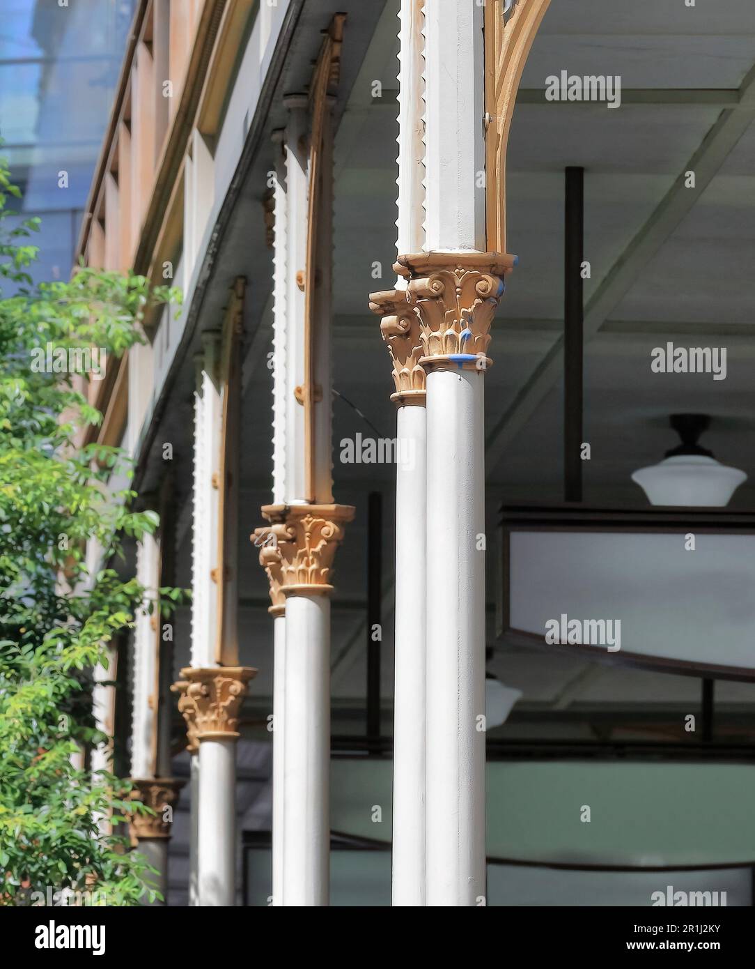 643 Colonnade supporting the E.Way and Co.building verandah facing Pitt ...