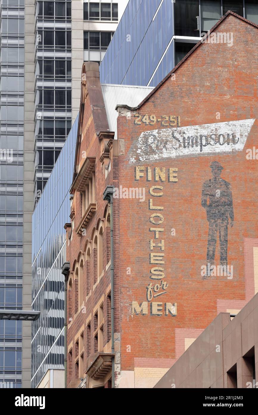 645 Faded advertisement -Rex Simpson- on the wall of a 1912 built house ...