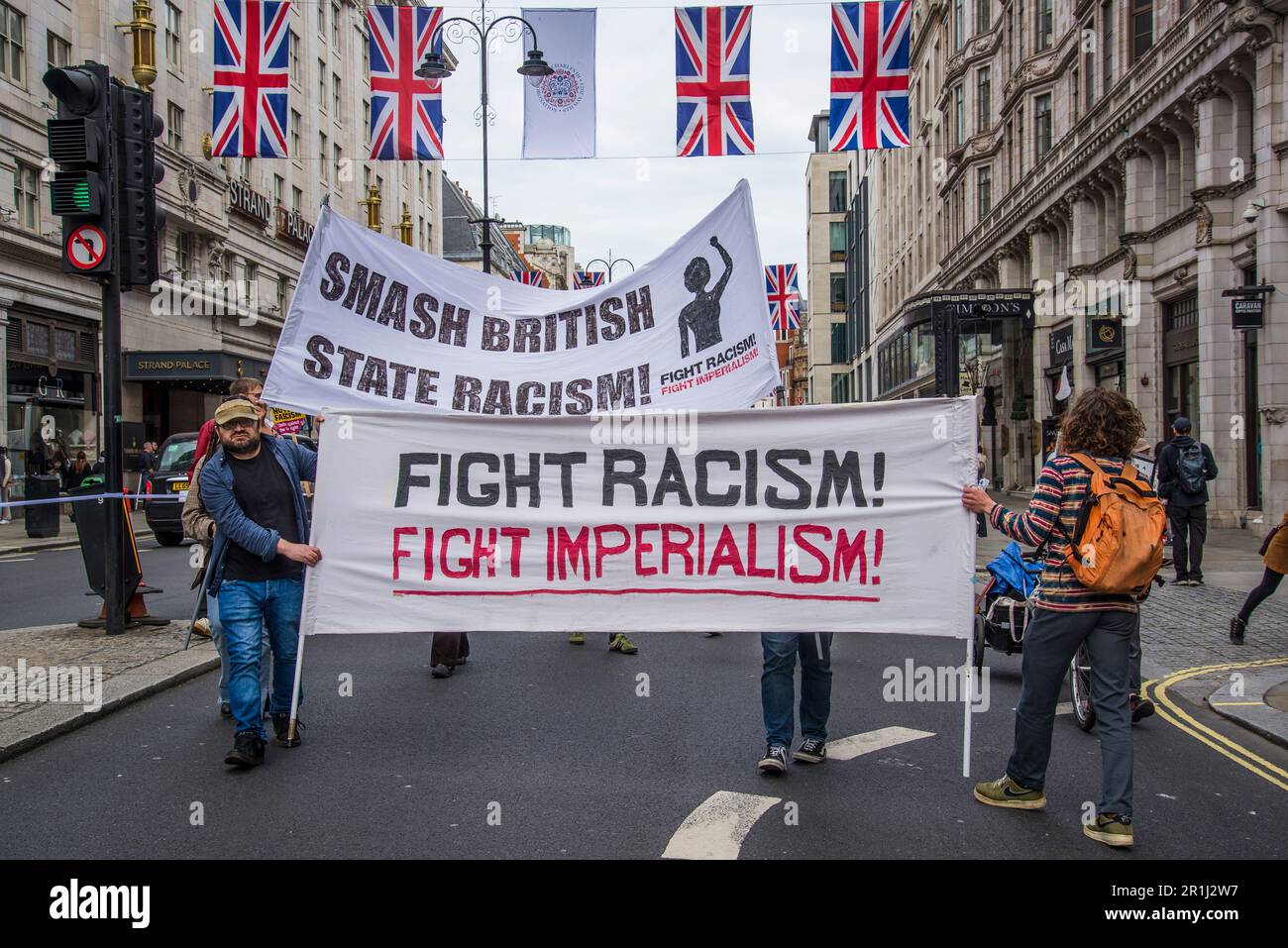 Anti-racist, Anti-imperialist banner, May Day International Workers ...
