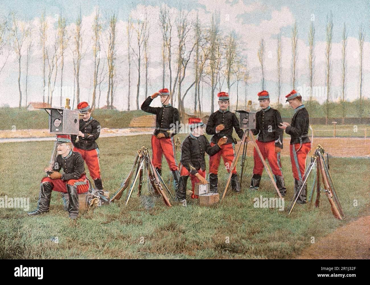 Images taken from the life of a soldier, a french military album that ...