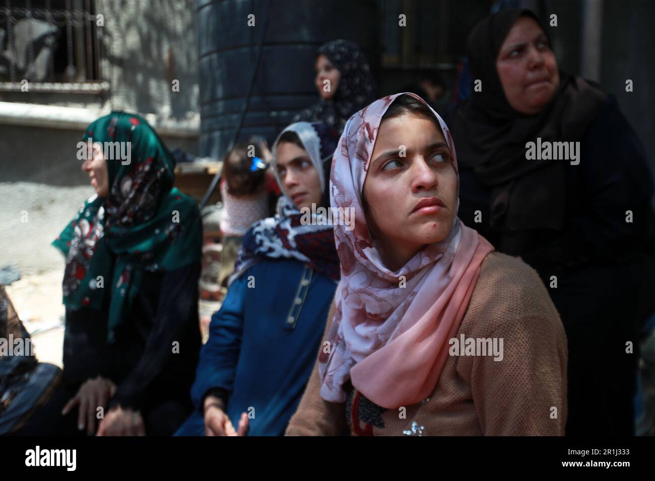 Gaza City. Palestine. 14th May 2023. The Nabhan family lost their home ...