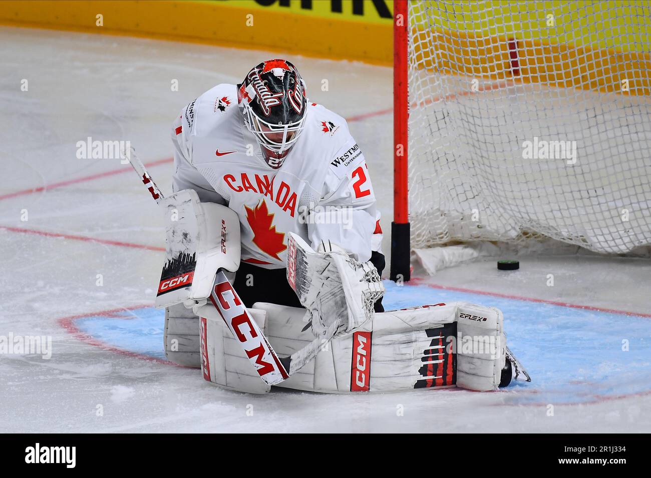 LATVIA, RIGA - 14.05.23: LEVI Devon/ Game Slovenia vs Canada. IIHF 2023 ...