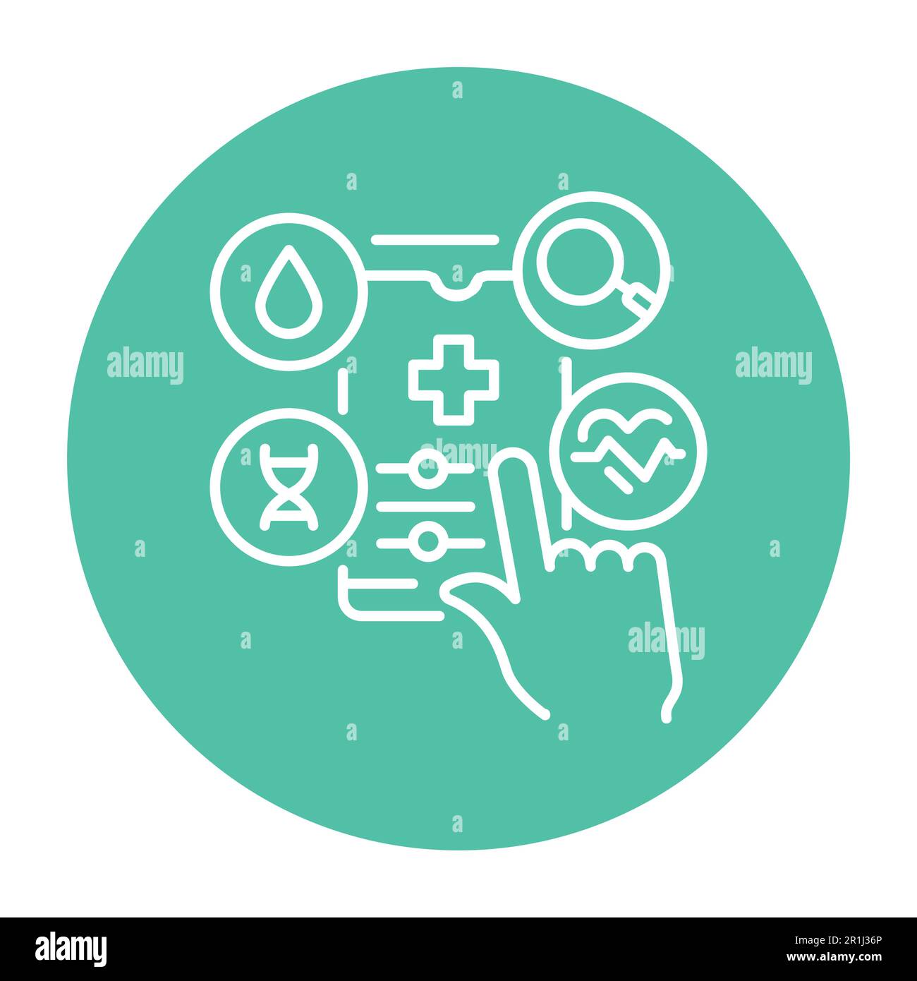 Remote health care color line icon. Pictogram for web page, mobile app ...