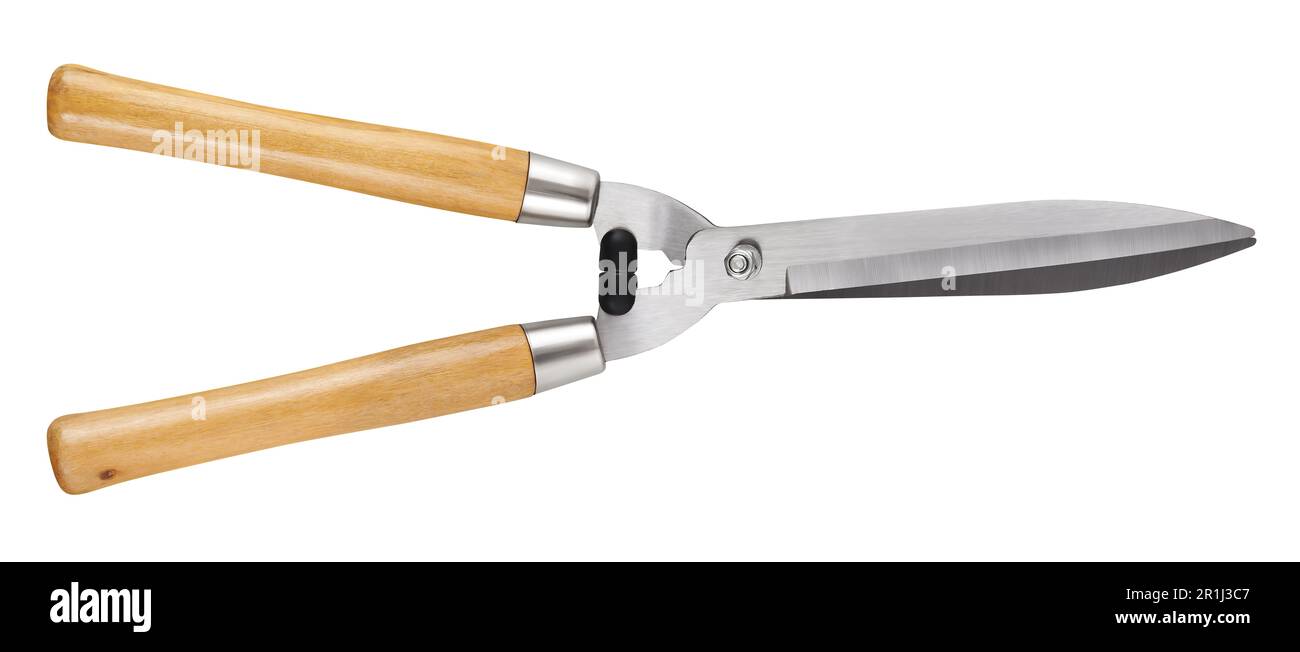 Gardening tool equipment. Scissors for pruning the hedge in stainless ...