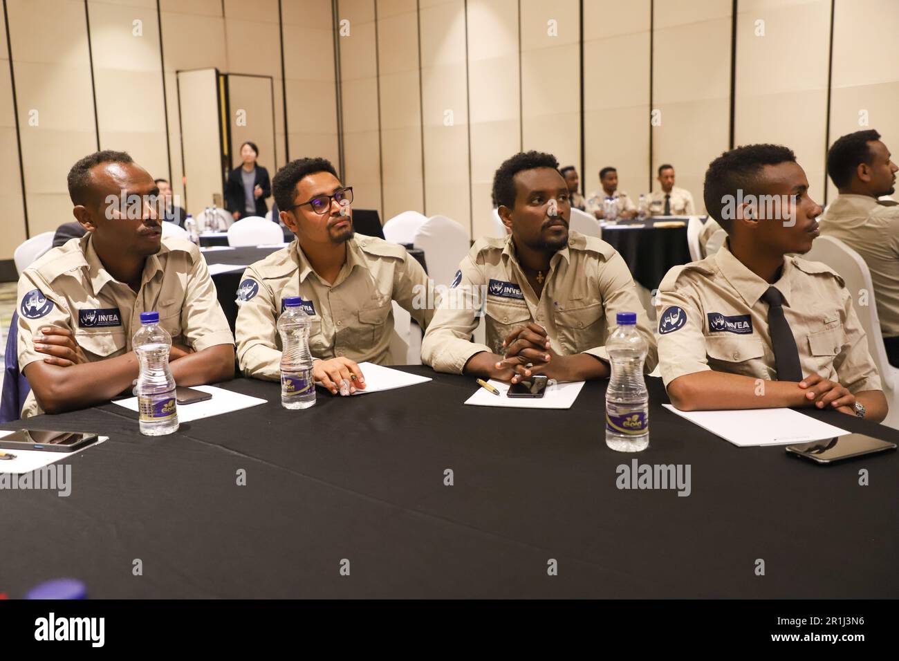 Addis Ababa, Ethiopia. 12th May, 2023. Ethiopian immigration officers ...