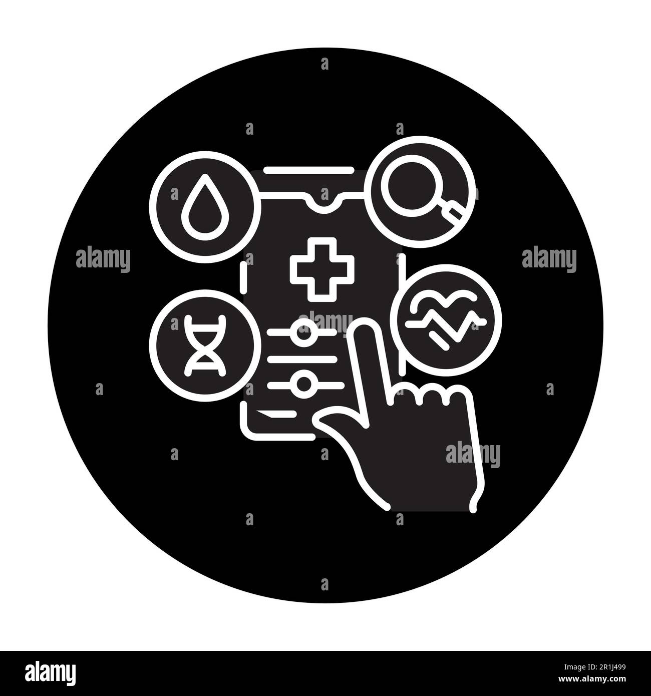 Remote health care color line icon. Pictogram for web page, mobile app ...