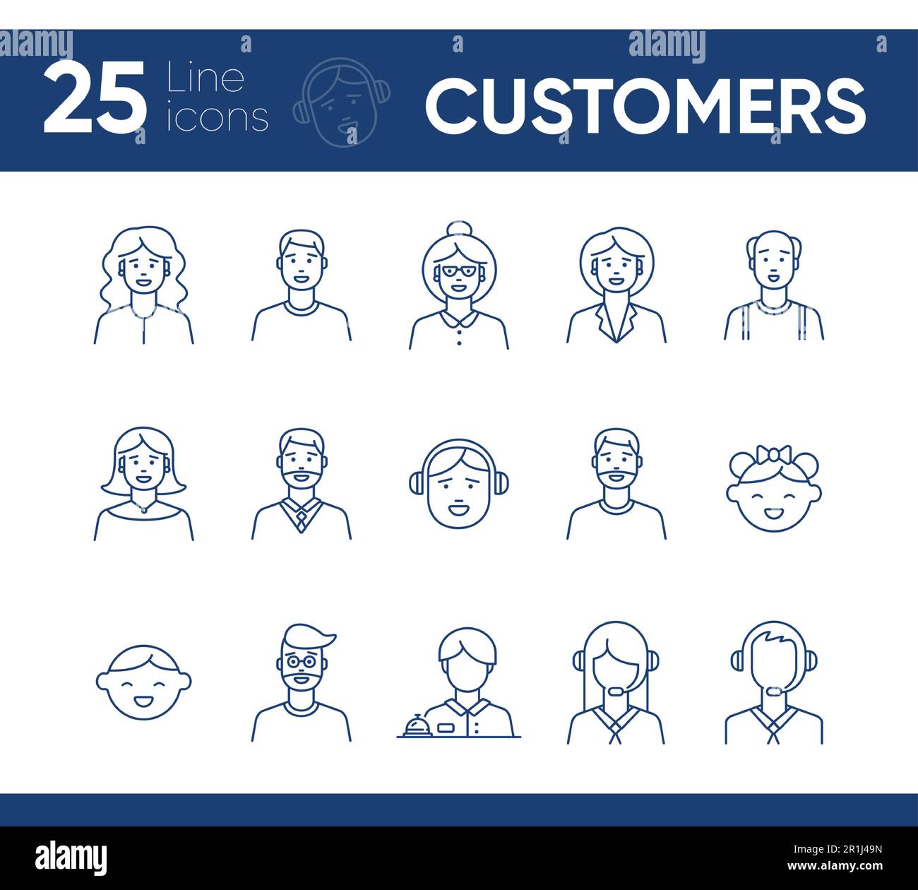 Avatar woman headphones customer call Stock Vector Images - Alamy