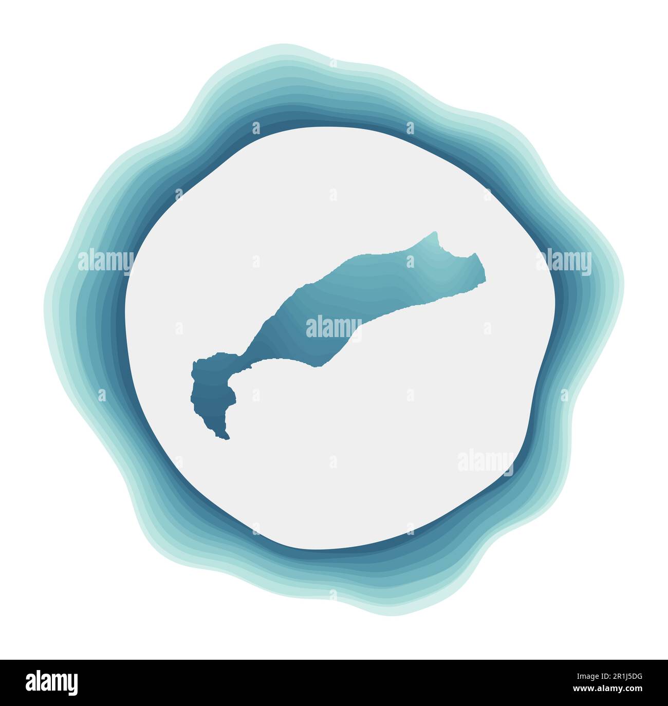 Kos logo. Badge of the island. Layered circular sign around Kos border ...