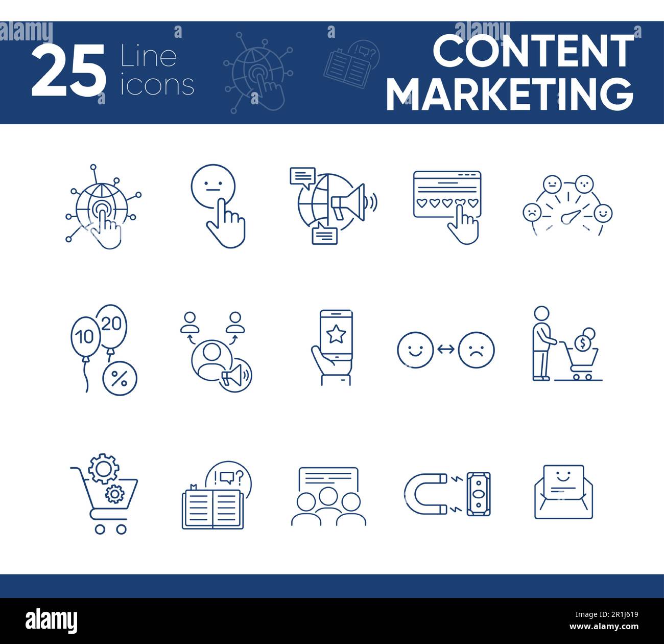 Content marketing icons Stock Vector Image & Art - Alamy