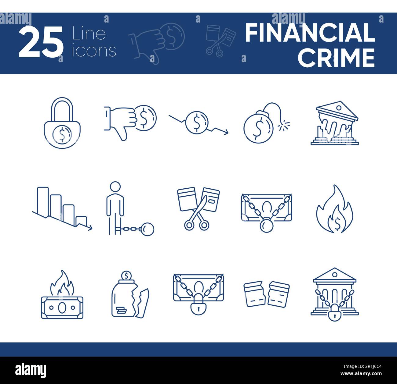 Financial crime icons Stock Vector Image & Art - Alamy