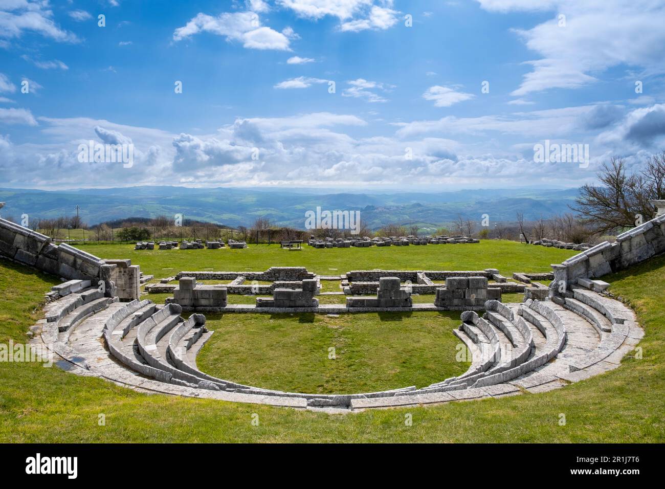 Samnite theater, archelogical area of Pietrabbondante. Isernia, Molise ...