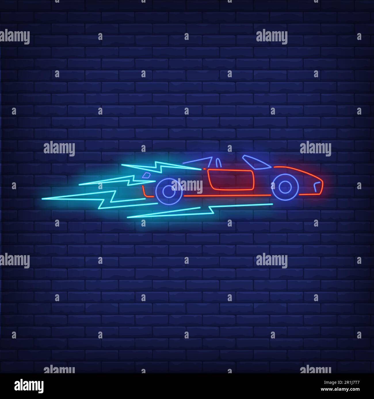 Sport auto driving fast neon sign Stock Vector Image & Art - Alamy