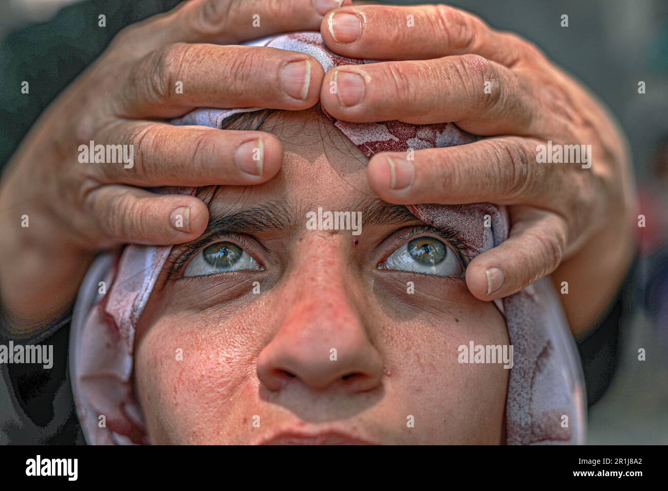 Gaza City. Palestine. 14th May 2023. The Nabhan family lost their home ...