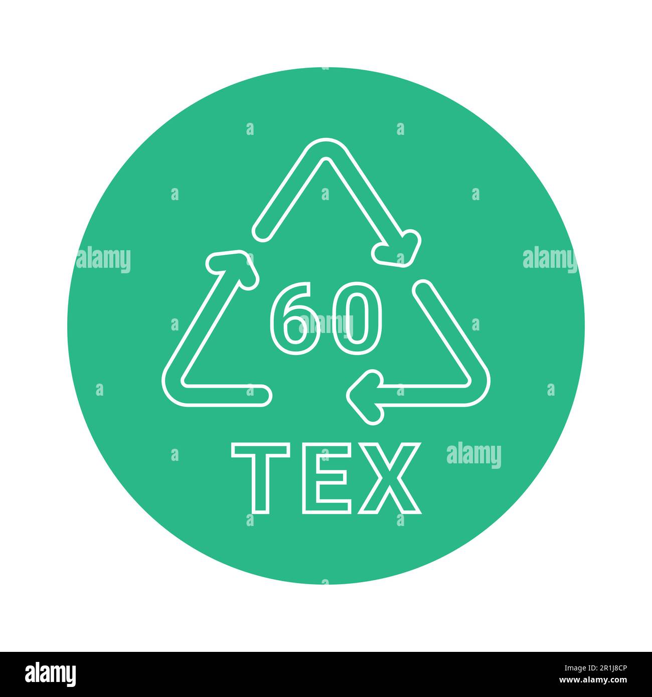 Organic recycling TEX 60 line icon. Consumption code. Editable stroke ...