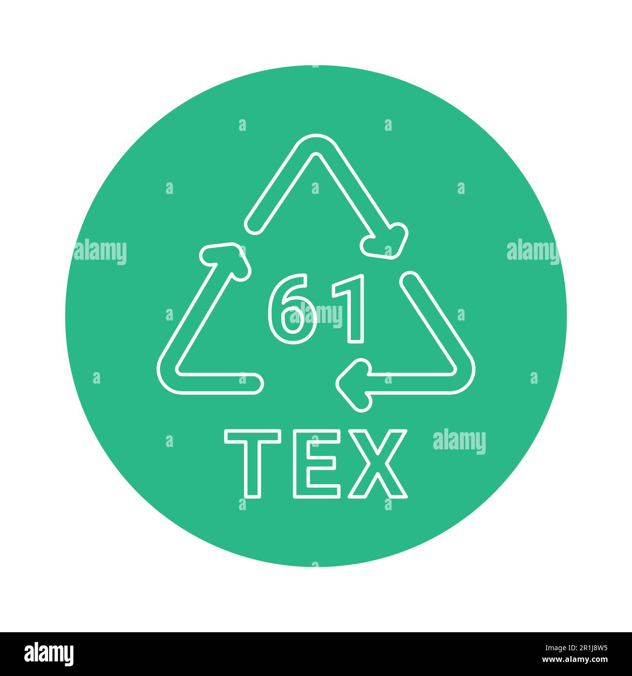 Organic recycling TEX 61 line icon. Consumption code. Editable stroke ...