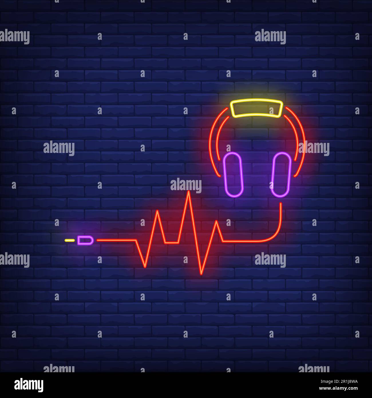 Realistic headphones poster hi-res stock photography and images - Alamy