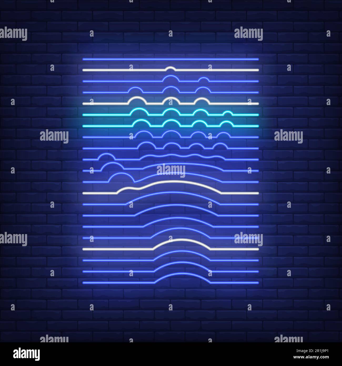Blue dynamic lines neon sign Stock Vector Image & Art - Alamy