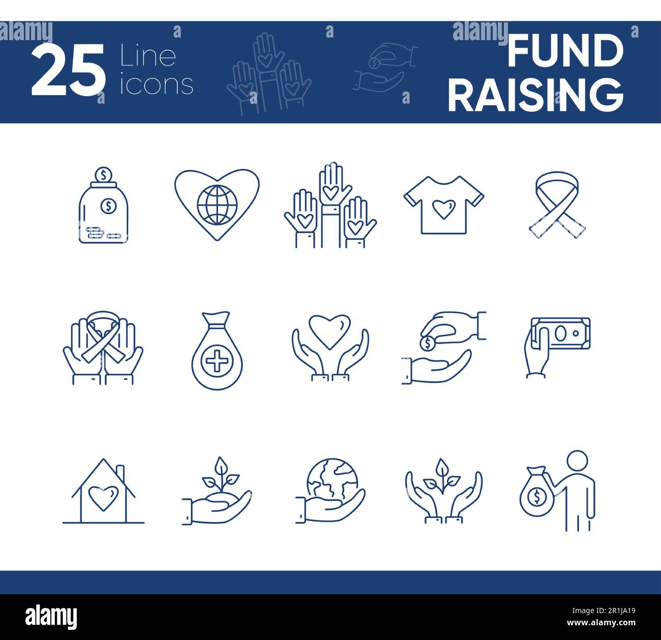 Fund raising icons Stock Vector Image & Art - Alamy