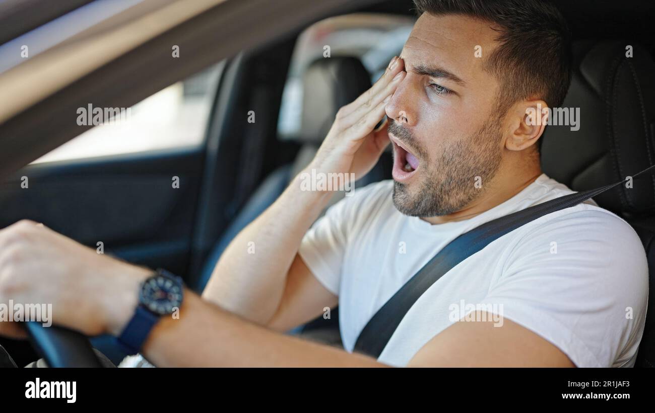 Yawning while driving hi-res stock photography and images - Alamy