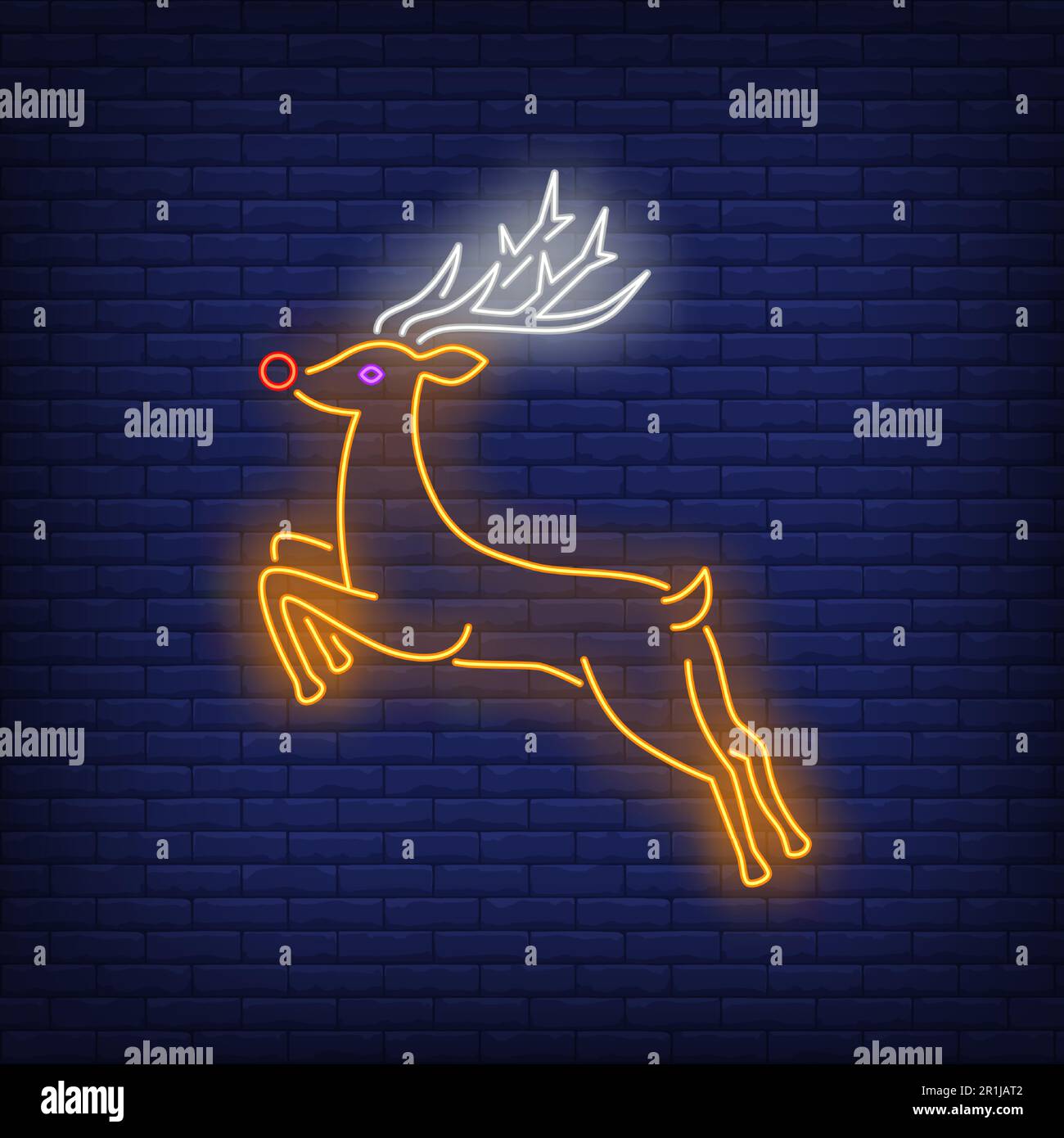 Illuminated reindeer Stock Vector Images - Alamy