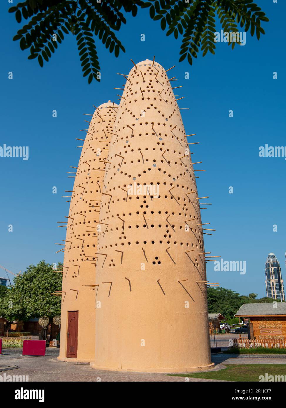 Double Pigeon Towers near Tasty Street in Katara Cultural Village, Doha ...