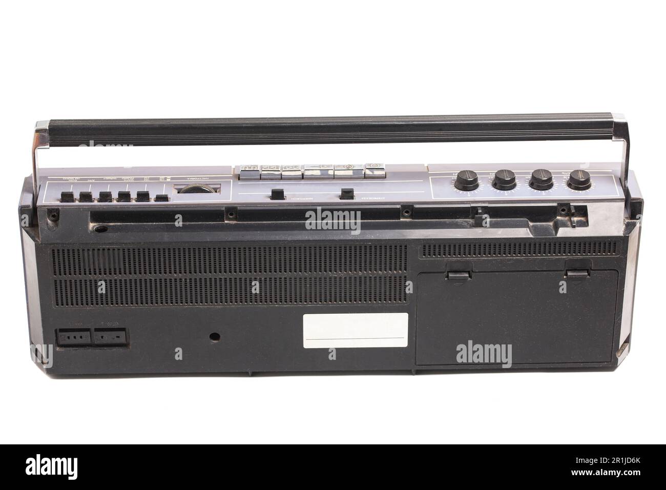 Retro portable stereo cassette recorder from 80s Stock Photo - Alamy