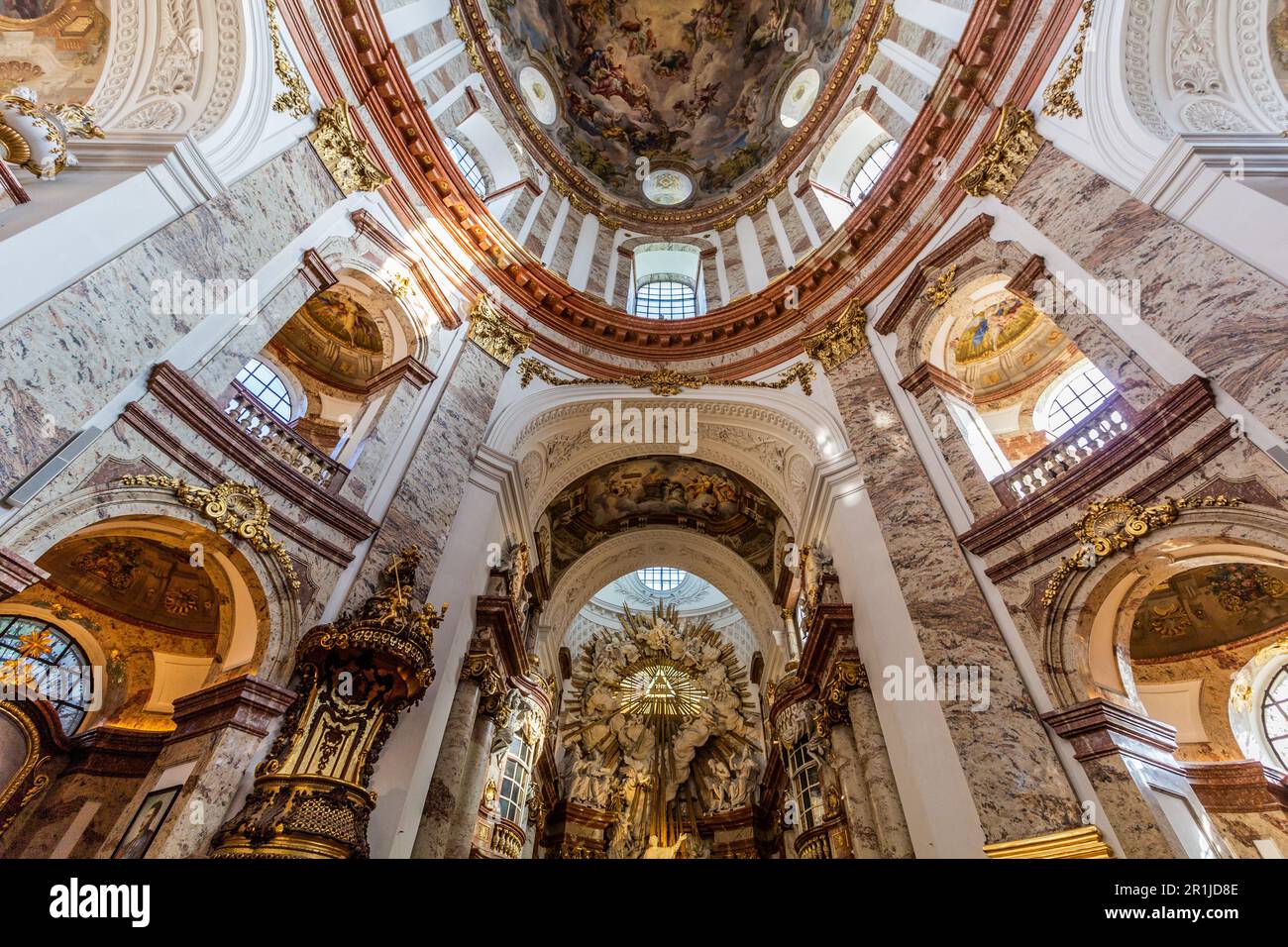 Karlskirche vienna interior hi-res stock photography and images - Alamy