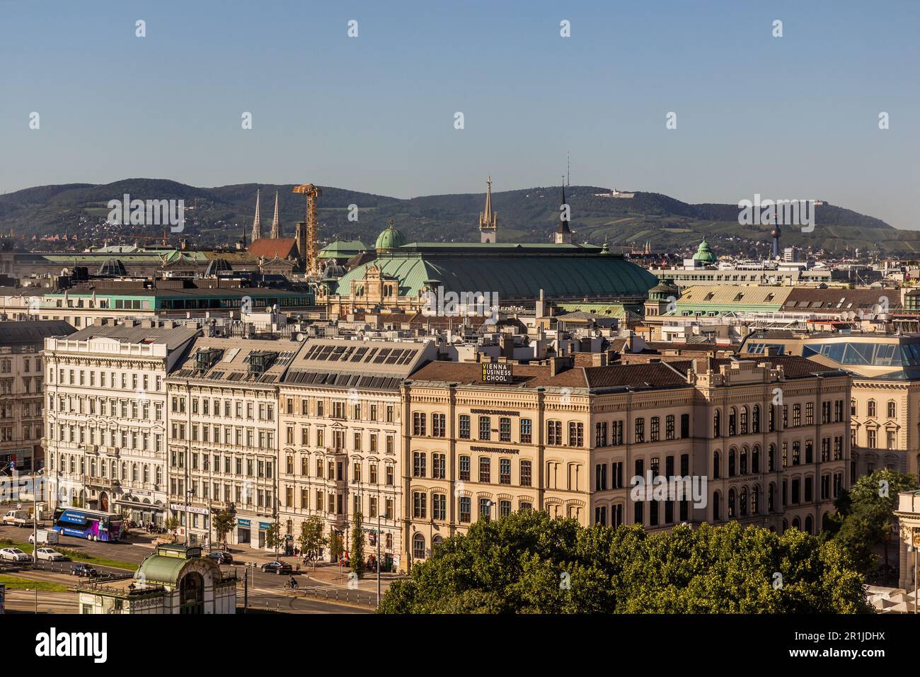 VIENNA, AUSTRIA - SEPTEMBER 9, 2021: Skyline of central Vienna, Austria ...