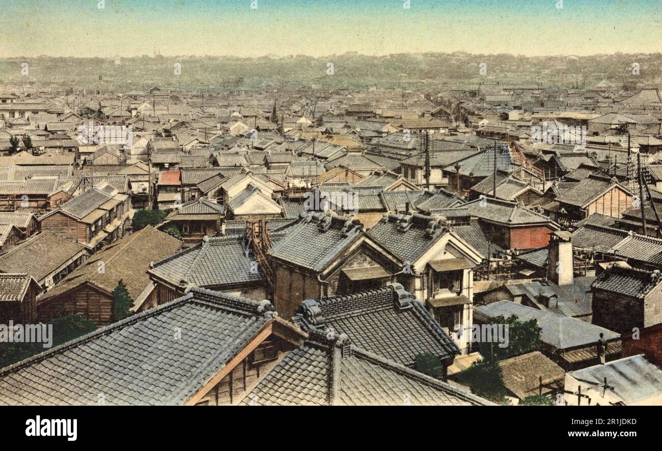 View of Yokohama around 1907, Japan, Historic, digitally restored ...